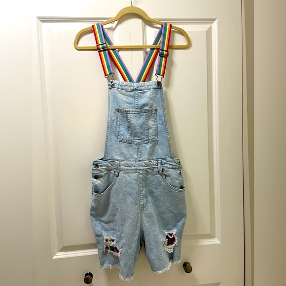 Target | Jeans | Target Pride Jean Short Overalls Small Euc Adjust ...